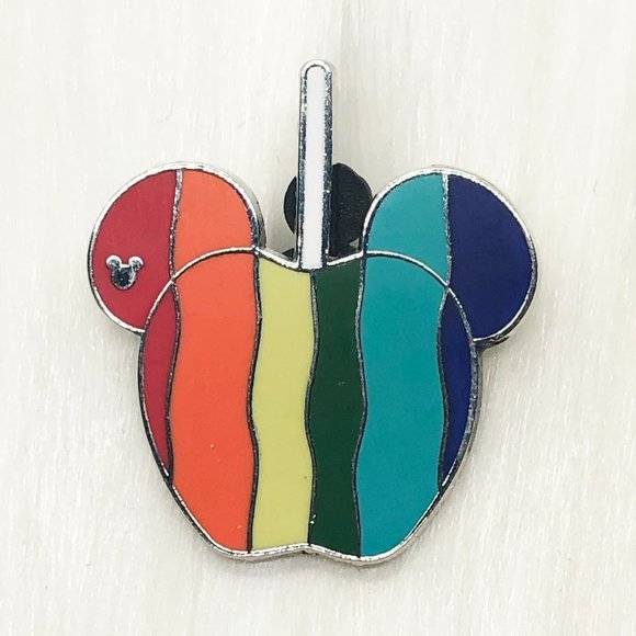 Disney | Jewelry | 525 Disney Rainbow Mickey Candy Apple Pin | Poshmark
